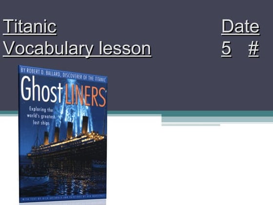 Journey to the center of the earth vocabulary lesson | PPT