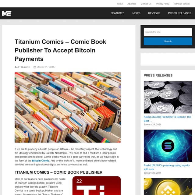 Comic Book Publisher To Accept Bitcoin Payments » The Merkle News | PDF