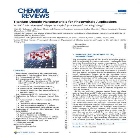 Titaniumdioxide solarcells (1) | PDF | Science