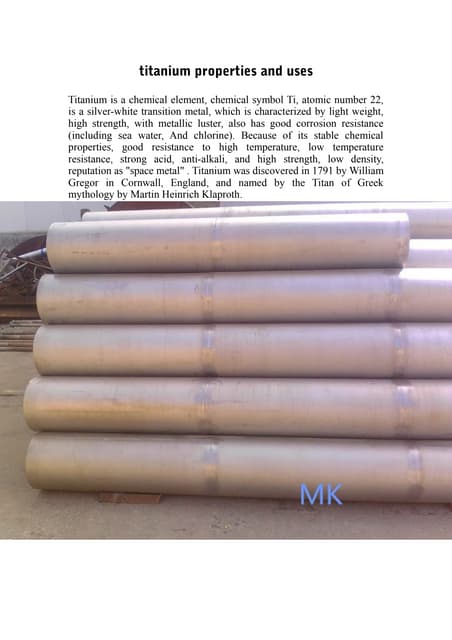 Titanium Element Uses