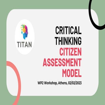 Critical Thinking Assessment Modelpptx 2682