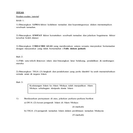 Titas (soalan tutorial) | DOCX