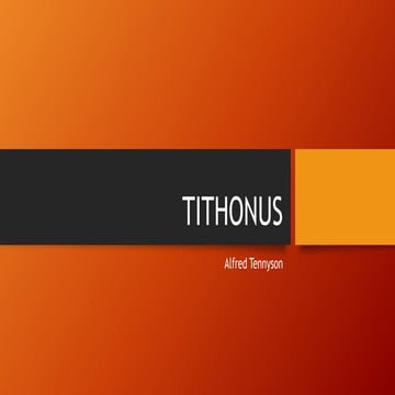 Tithonus | PPTX