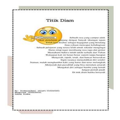 Sabda Rimba Rimbasadewo Titik Diam | PDF