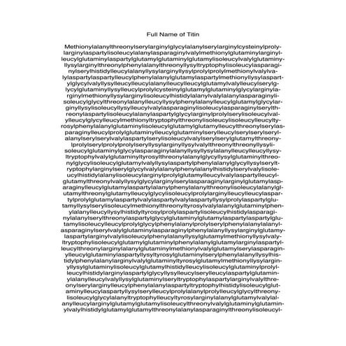 Full IUPAC Name for the Protein Titin | PDF