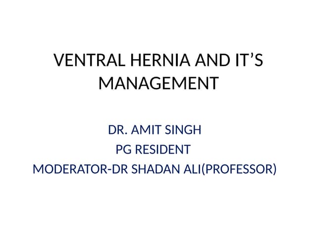 Laparoscopic ipom plus | PPTX