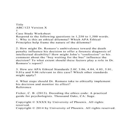 TitleABC123 Version X1Case Study WorksheetRespond to .docx