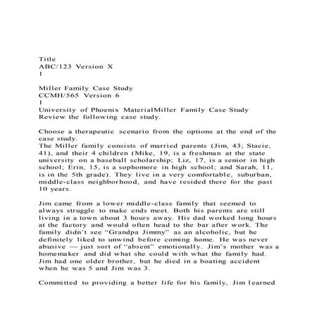 Title abc123 version x1miller family case studyccmh | PDF
