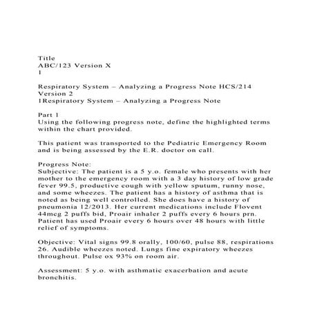 Coding respiratory problems article | PDF