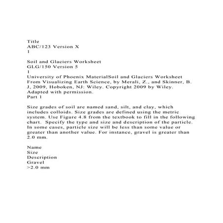 TitleABC123 Version X1Soil and Glaciers WorksheetGL.docx