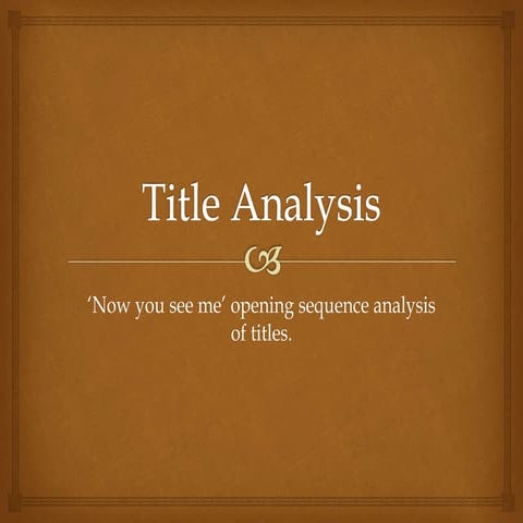 Title analysis | PPTX