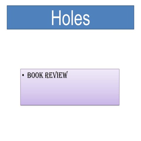 Holes Characters | PPT