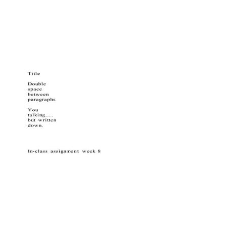 Title Double space between paragraphs | PDF