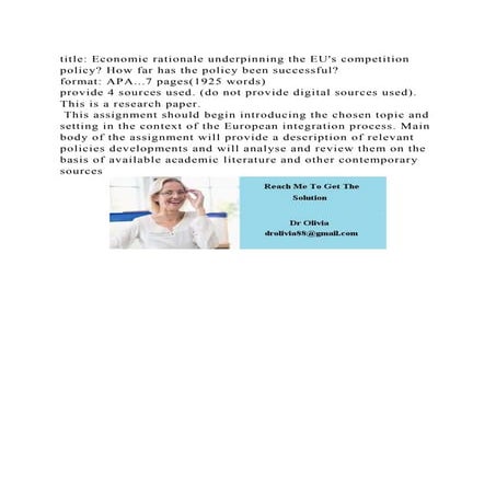 title Economic rationale underpinning the EUs competition policy .docx