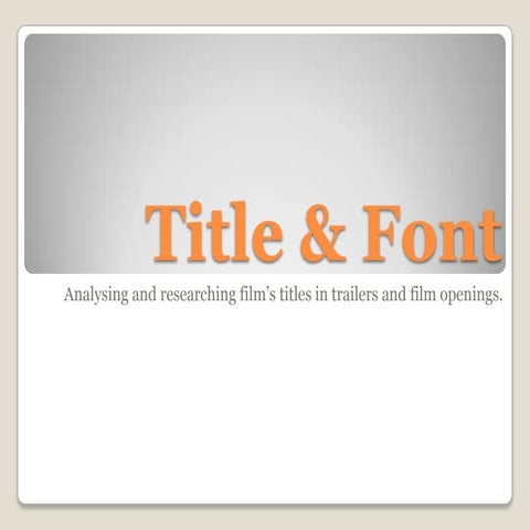 Title & Font | PPTX