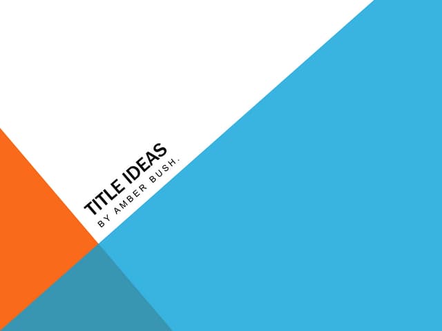 Title Ideas title-ideas