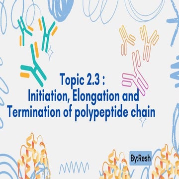 Detailed Overview of Polypeptide Chain Initiation, Elongation, and ...