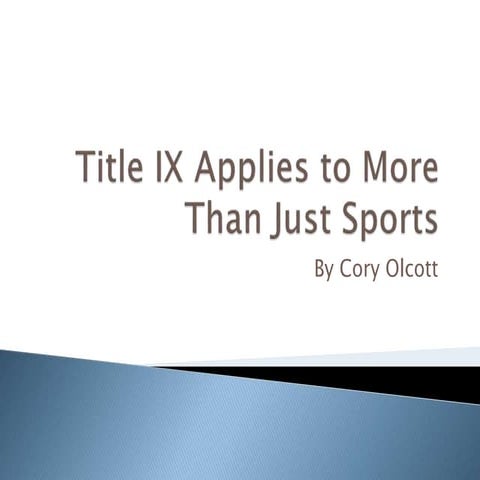 Title IX Training Presentation: Part 1 | PPTX