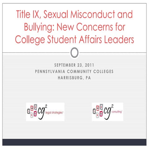 Title IX Sexual Misconduct And Bullying | PDF