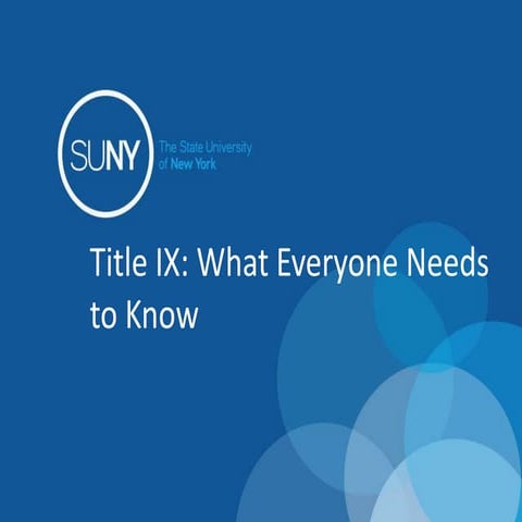 SUNY Oswego Title IX info session | PPTX