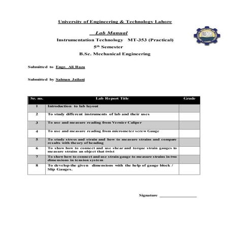 Title lab manual | PDF