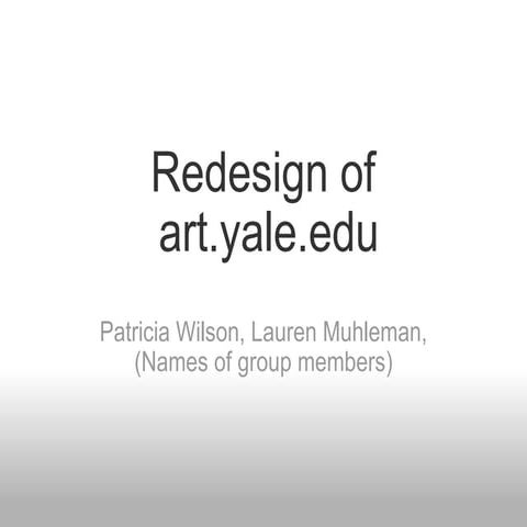 Redesign of art.yale.edu