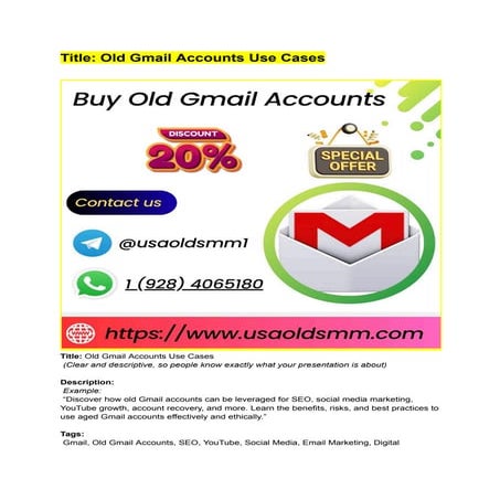 Title_ Old Gmail Accounts Use Cases.pdf. | PDF