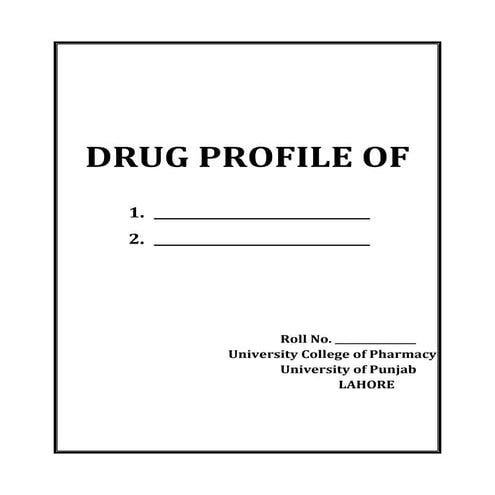 Title page of drug profile | PDF
