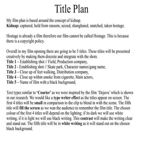 Title plan | PPTX