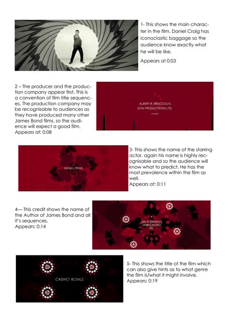 Skyfall opening sequence screenshots timeline | PPTX | Video Production | Content Production