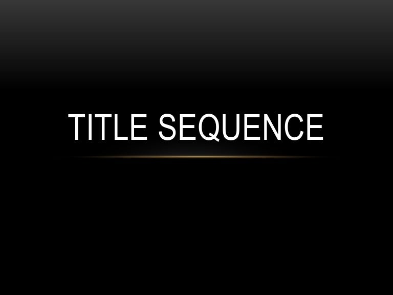 Title sequence