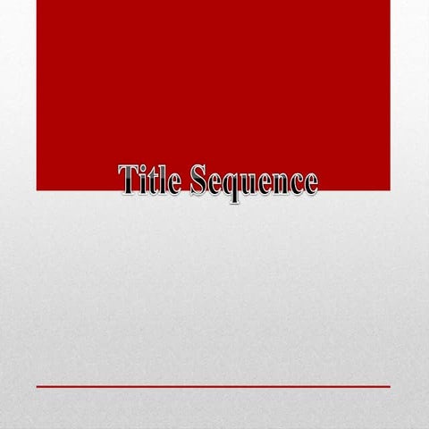 Title Sequence Techniques | PPTX