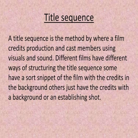 Title sequence | PPTX