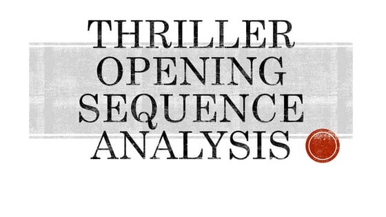 Title sequence deconstruction | PPTX