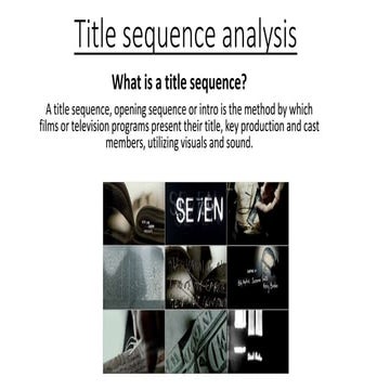 Title sequence analysis | PPTX