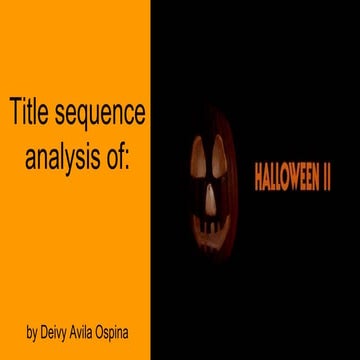 Title sequence analysis of | PPTX | Horror | Genres