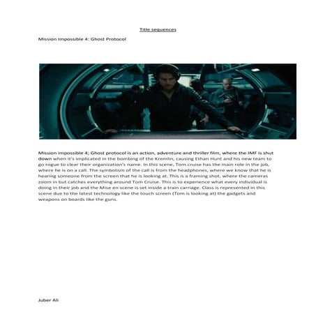 Title sequences | PDF | Movies | Entertainment
