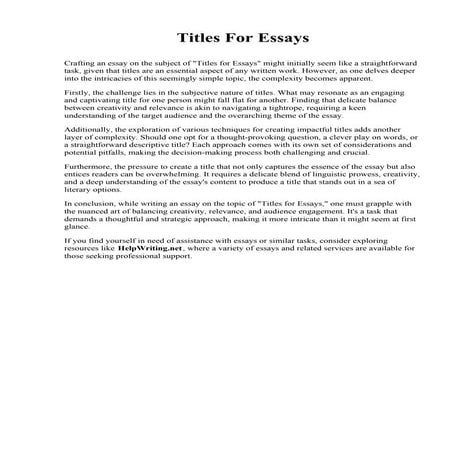 Titles For Essays.pdf