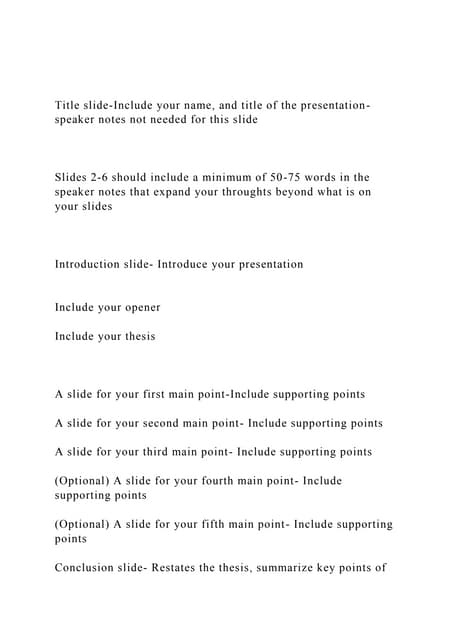 Group Presentation Outline•Slide 1 Title slide•.docx