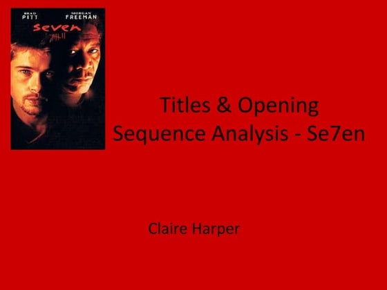Title Sequence Analysis of Se7en | PPT