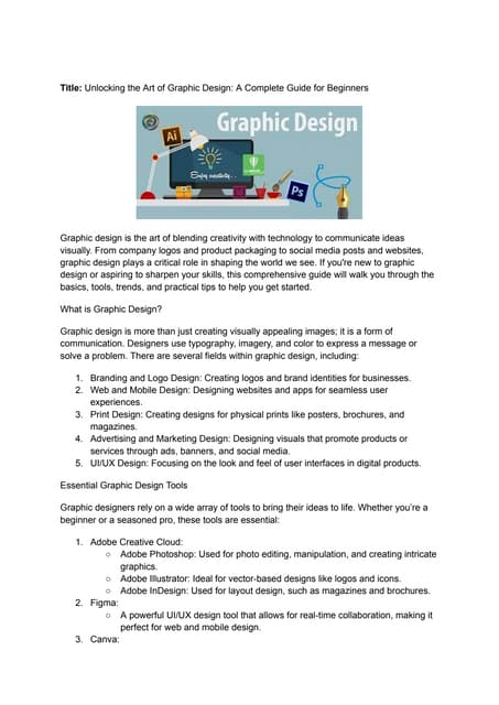 Fundamentals Of Graphic Design | PPT