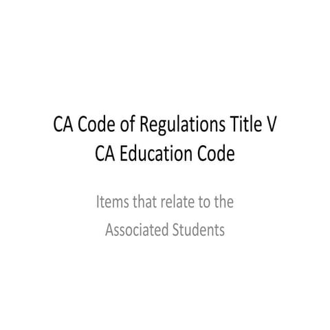 Title v ed code | PPT