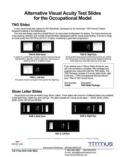 Titmus V4 vision screener user manual | PDF | First Aid | Injuries