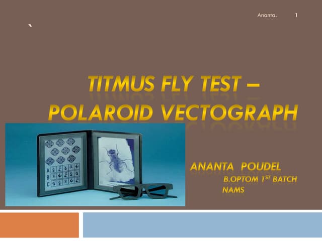 Test for stereopsis | PPTX