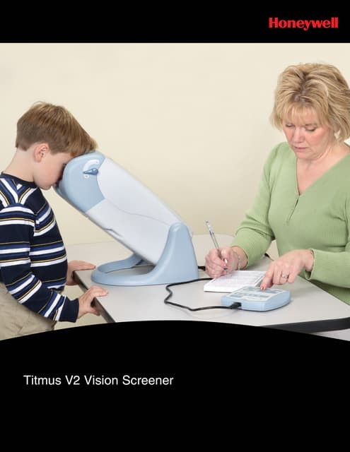 Titmus V4 vision screener user manual | PDF