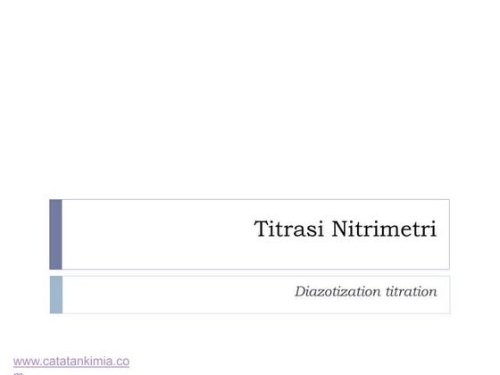Titrasi Nitrimetri | PPTX