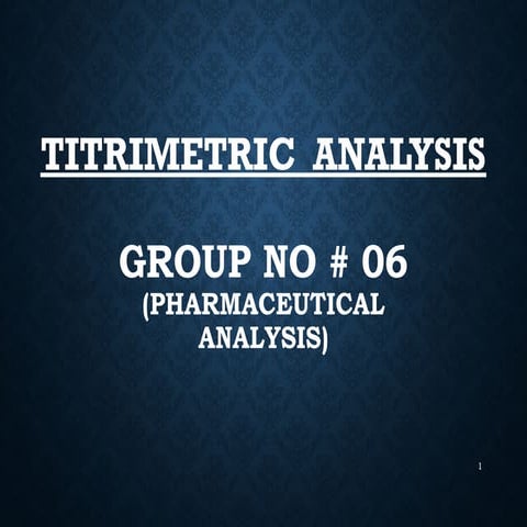 Titration Analysis Presentation Pptx Pdf