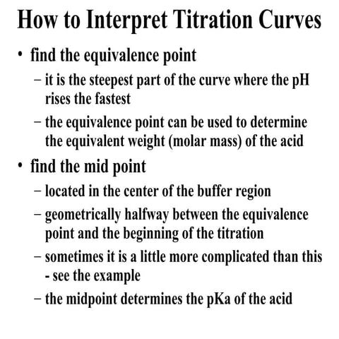 TitrationCurves find the equivalence point | PPT