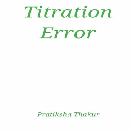 Titration Error Pdf