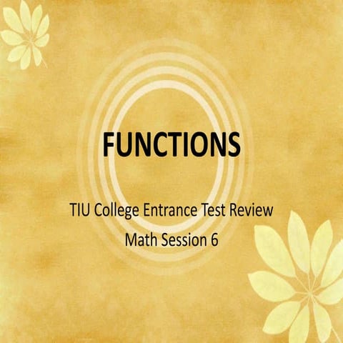 TIU CET Review Math Session 6 - part 2 of 2 | PPT
